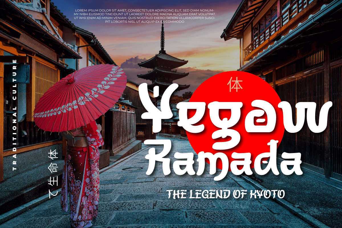 YEKOW – Japanese Style Font, Fonts | GraphicRiver