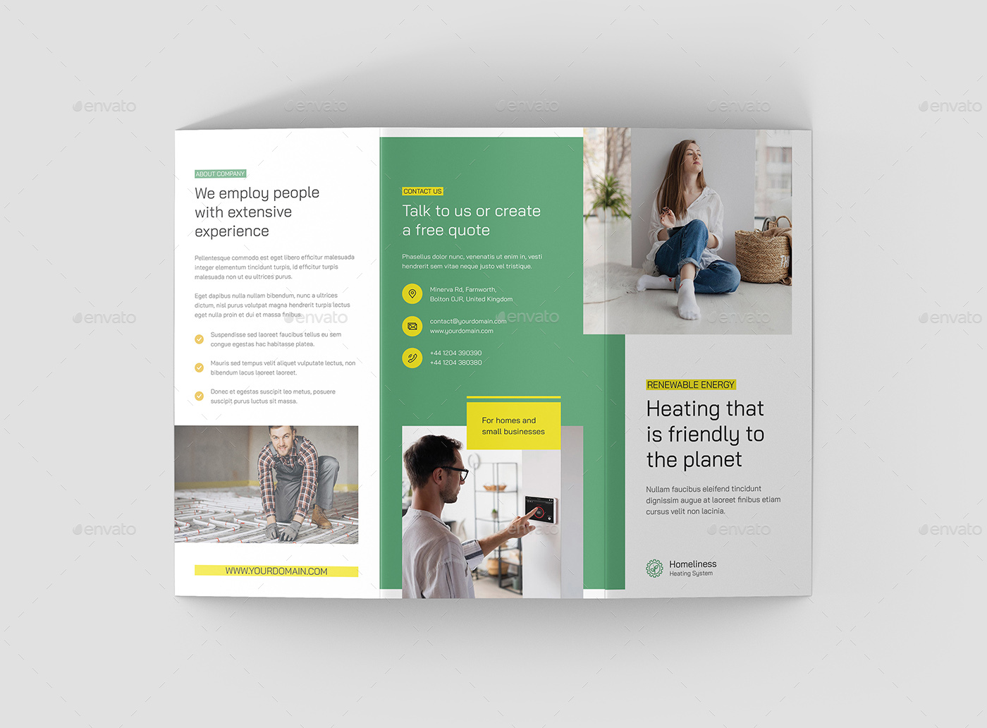 Heating System Brochure Tri-Fold Template, Print Templates | GraphicRiver