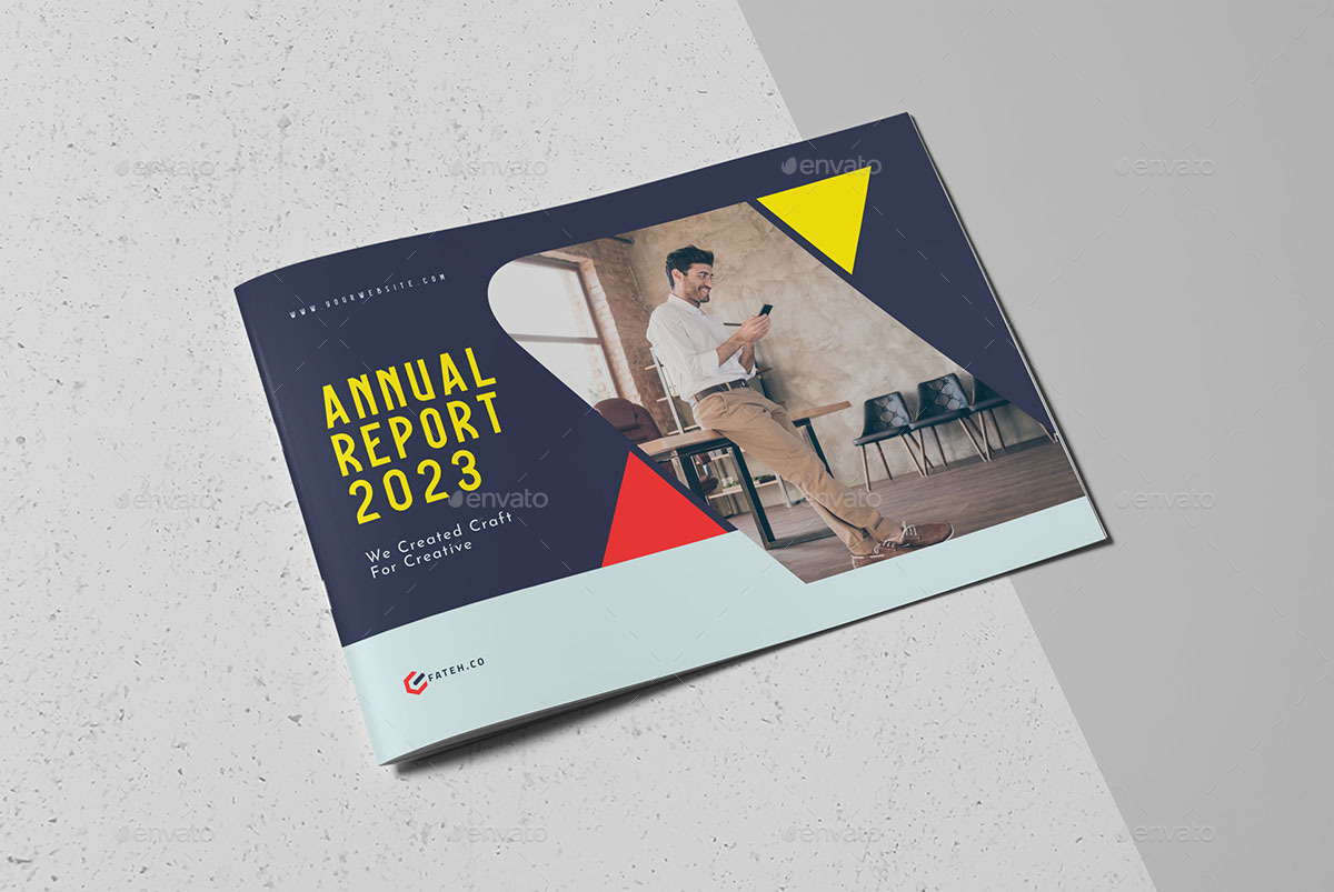 Annual Report 2023 - Landscape, Print Templates | GraphicRiver