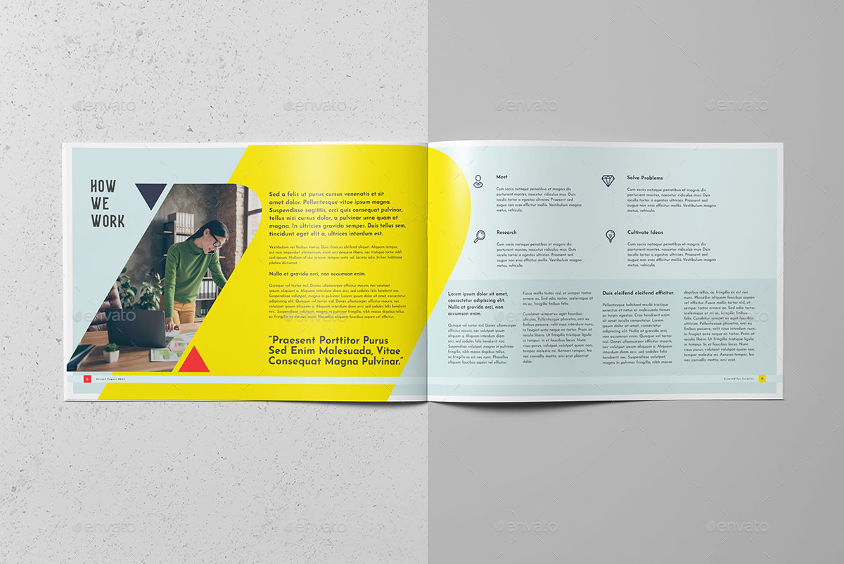 Annual Report 2023 - Landscape, Print Templates | GraphicRiver