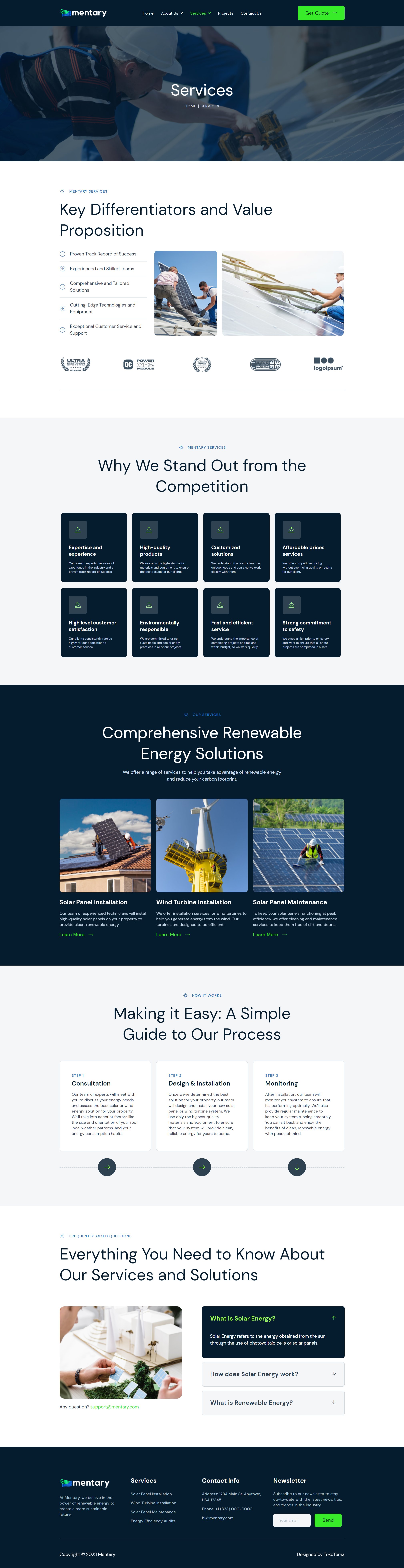 Mentary - Solar Panel & Renewable Energy Figma by Tokotema | ThemeForest