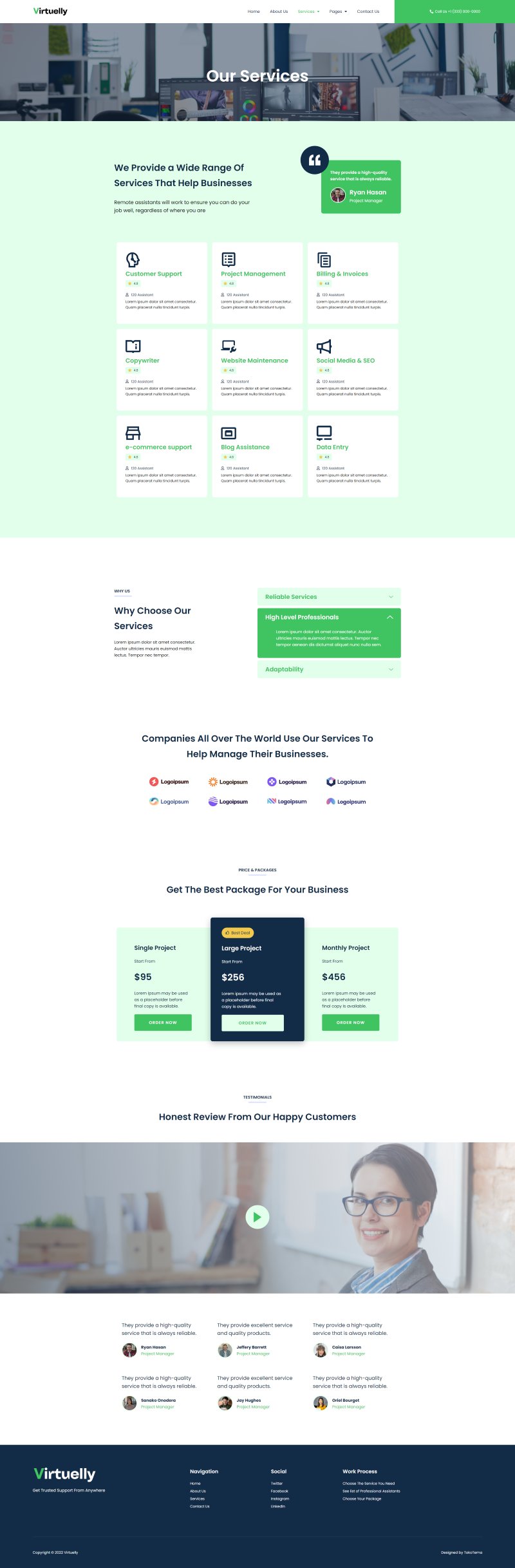 Virtual Assistant Service Website - Figma Template by Tokotema ...