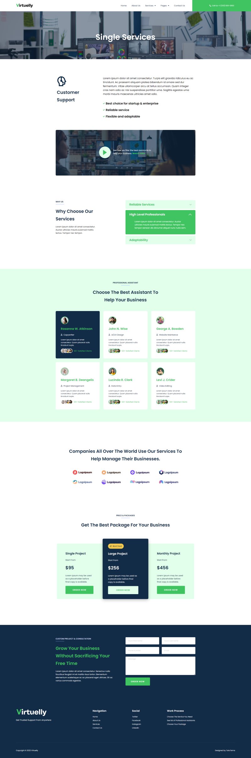 Virtual Assistant Service Website - Figma Template by Tokotema ...