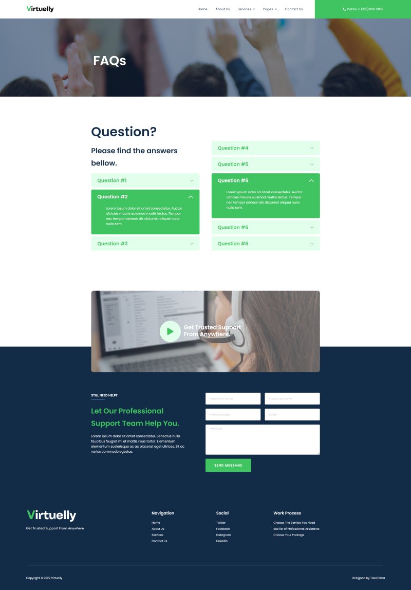 Virtual Assistant Service Website - Figma Template by Tokotema ...