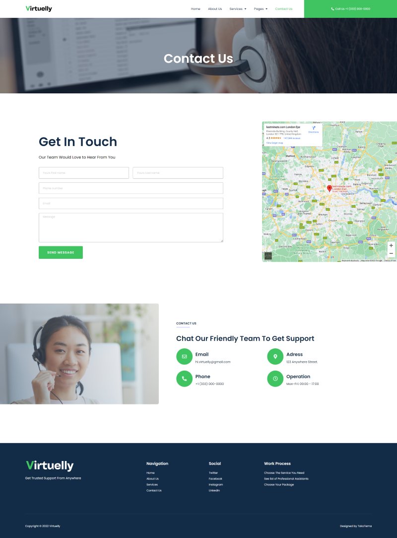 Virtual Assistant Service Website - Figma Template by Tokotema ...