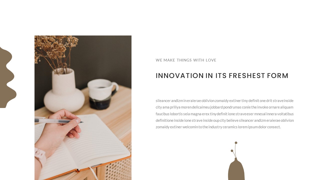 La Terre - Pottery Shop PowerPoint Template, Presentation Templates