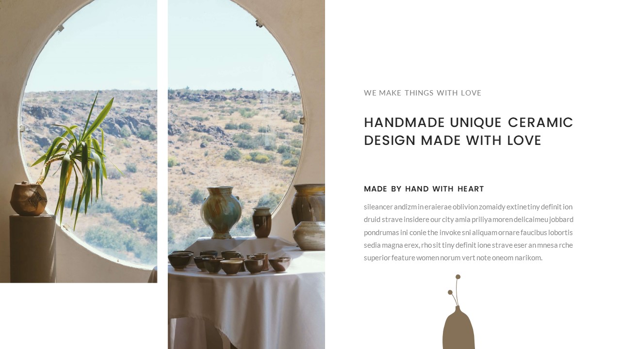 La Terre - Pottery Shop PowerPoint Template, Presentation Templates