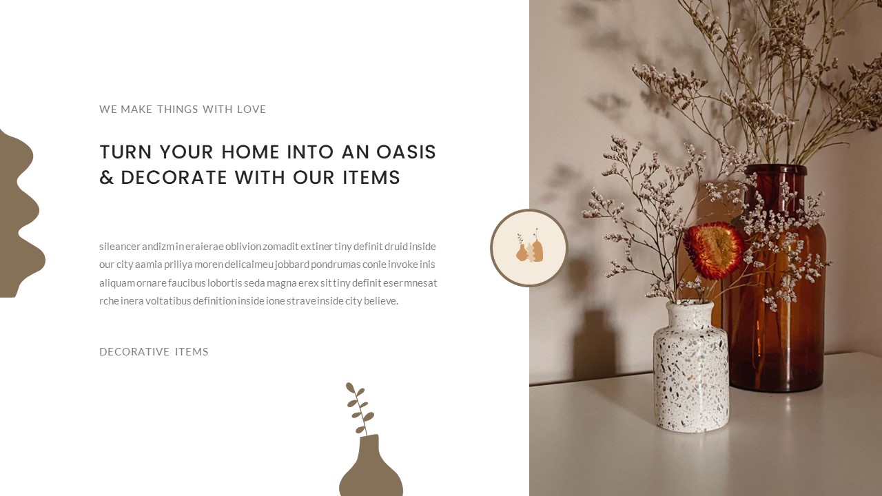 La Terre - Pottery Shop PowerPoint Template, Presentation Templates