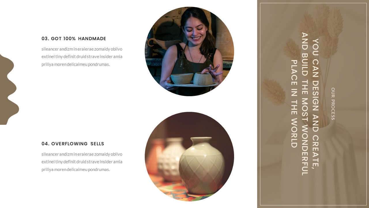 La Terre - Pottery Shop PowerPoint Template, Presentation Templates