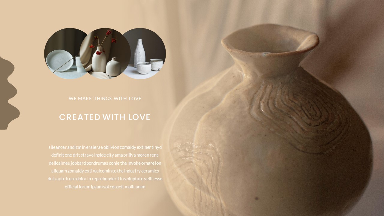 La Terre - Pottery Shop PowerPoint Template, Presentation Templates