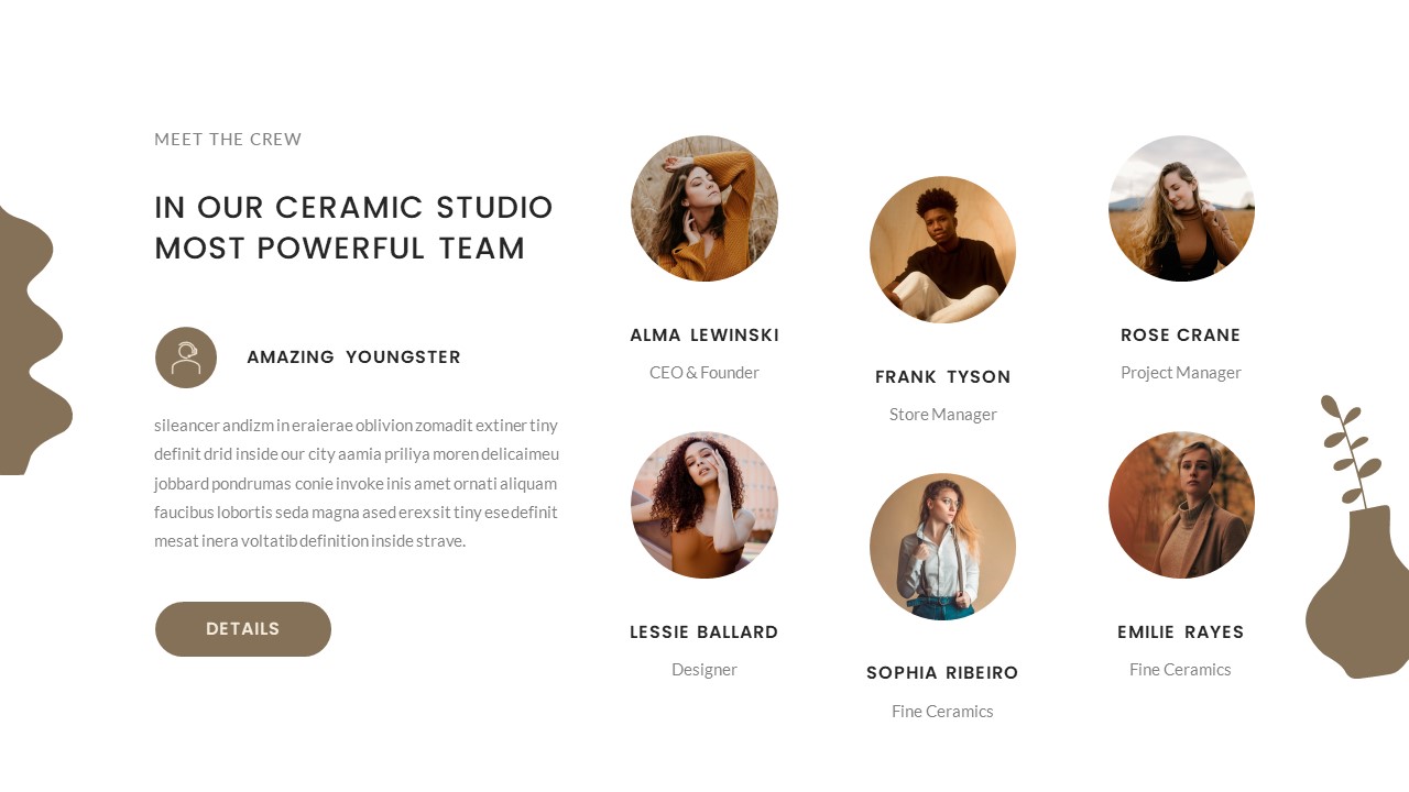 La Terre - Pottery Shop PowerPoint Template, Presentation Templates