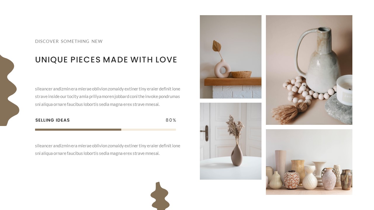 La Terre - Pottery Shop PowerPoint Template, Presentation Templates