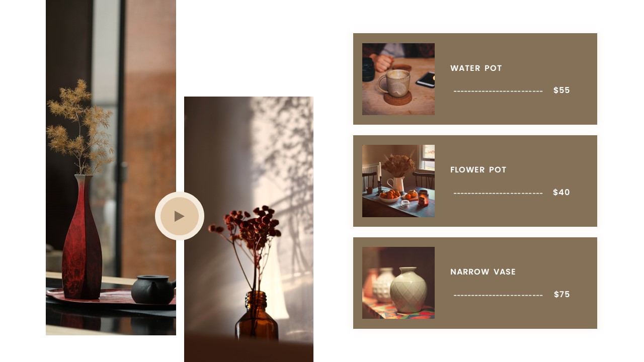 La Terre - Pottery Shop PowerPoint Template, Presentation Templates