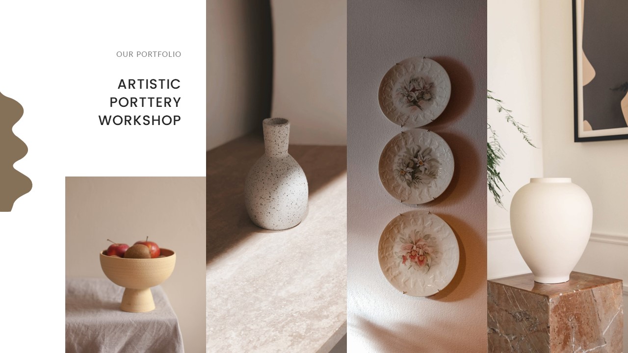 La Terre - Pottery Shop PowerPoint Template, Presentation Templates