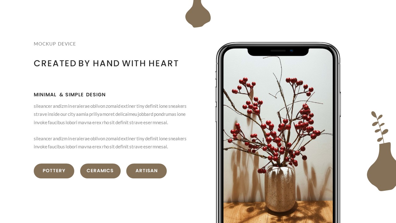 La Terre - Pottery Shop PowerPoint Template, Presentation Templates