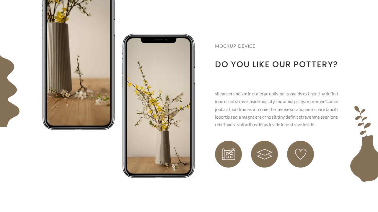 La Terre - Pottery Shop PowerPoint Template, Presentation Templates