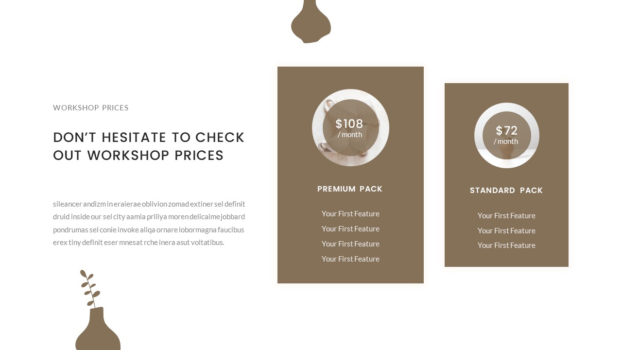 La Terre - Pottery Shop PowerPoint Template, Presentation Templates