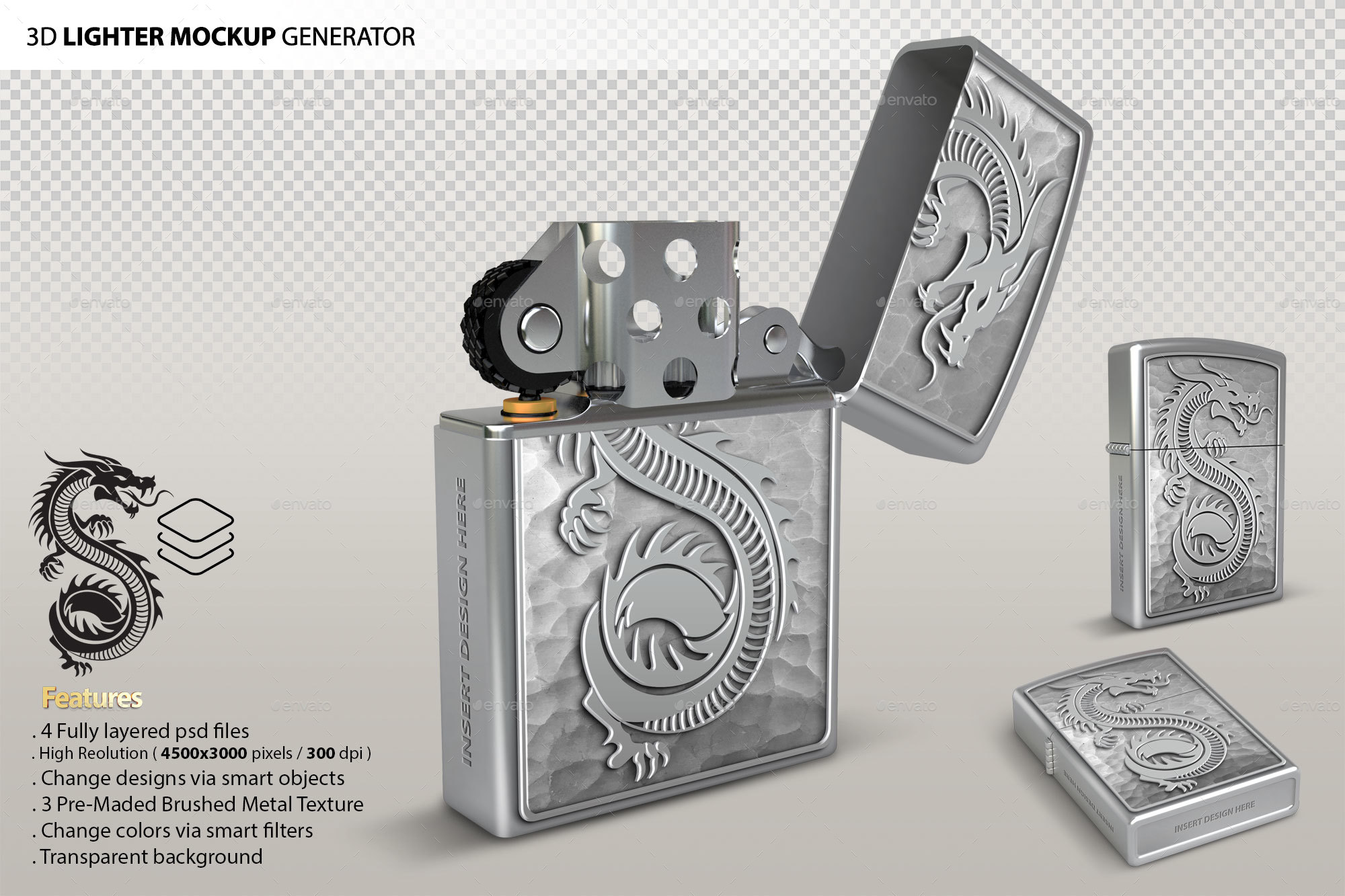 3D Lighter Mockup, Graphics | GraphicRiver