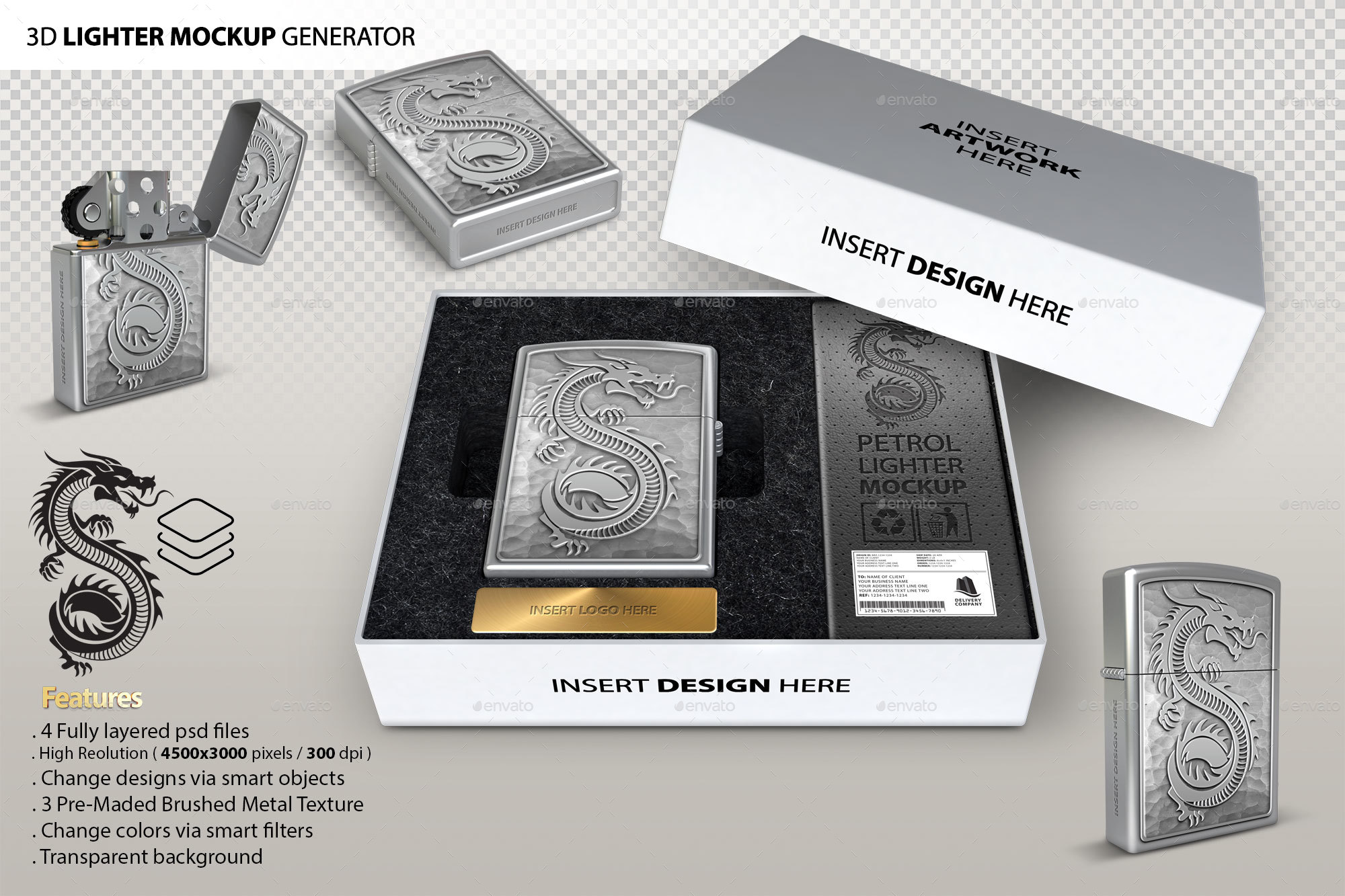 3D Lighter Mockup, Graphics | GraphicRiver