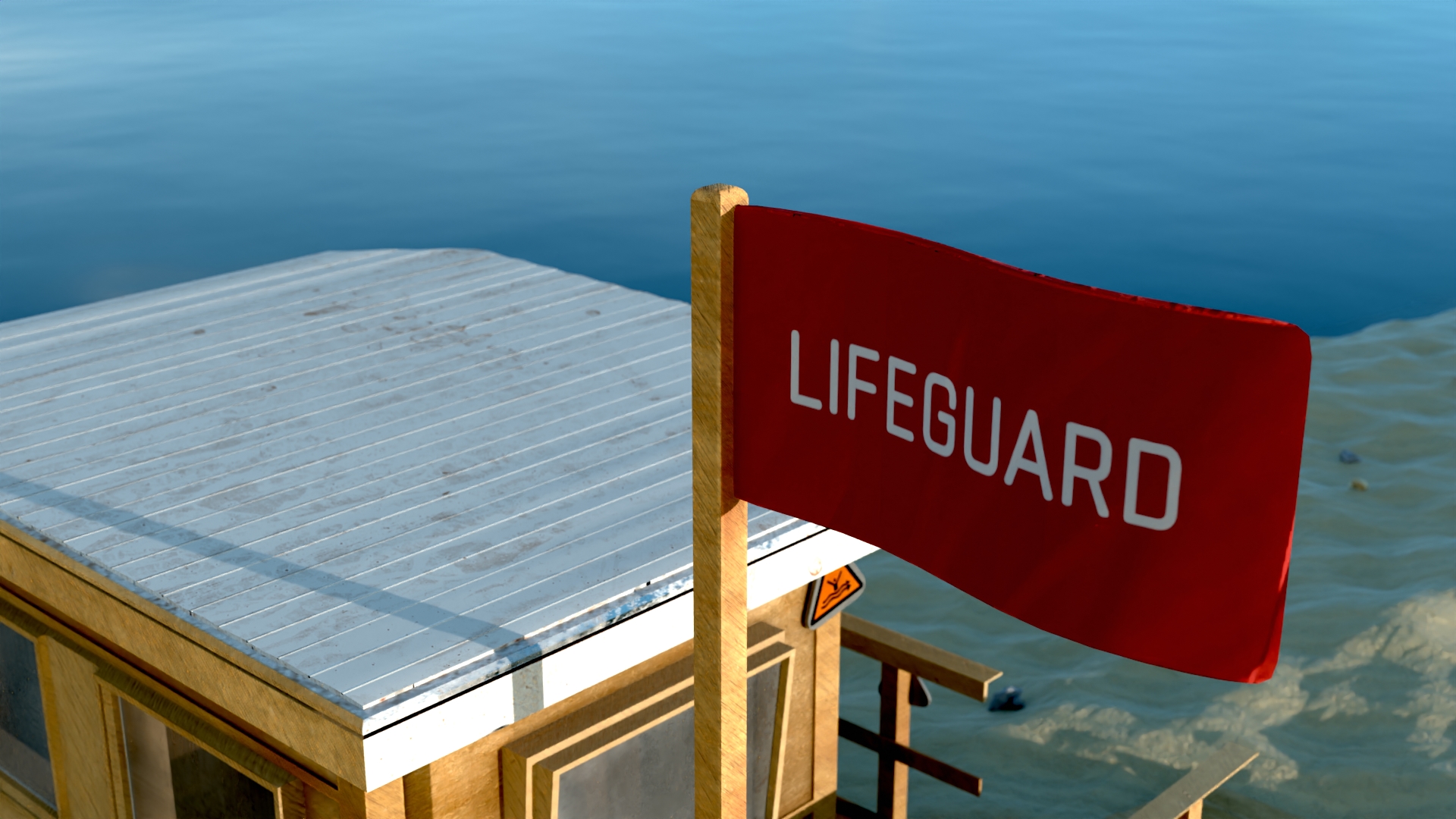 Lifestation post Lifeguard station Beach safety by Atlant3D | 3DOcean