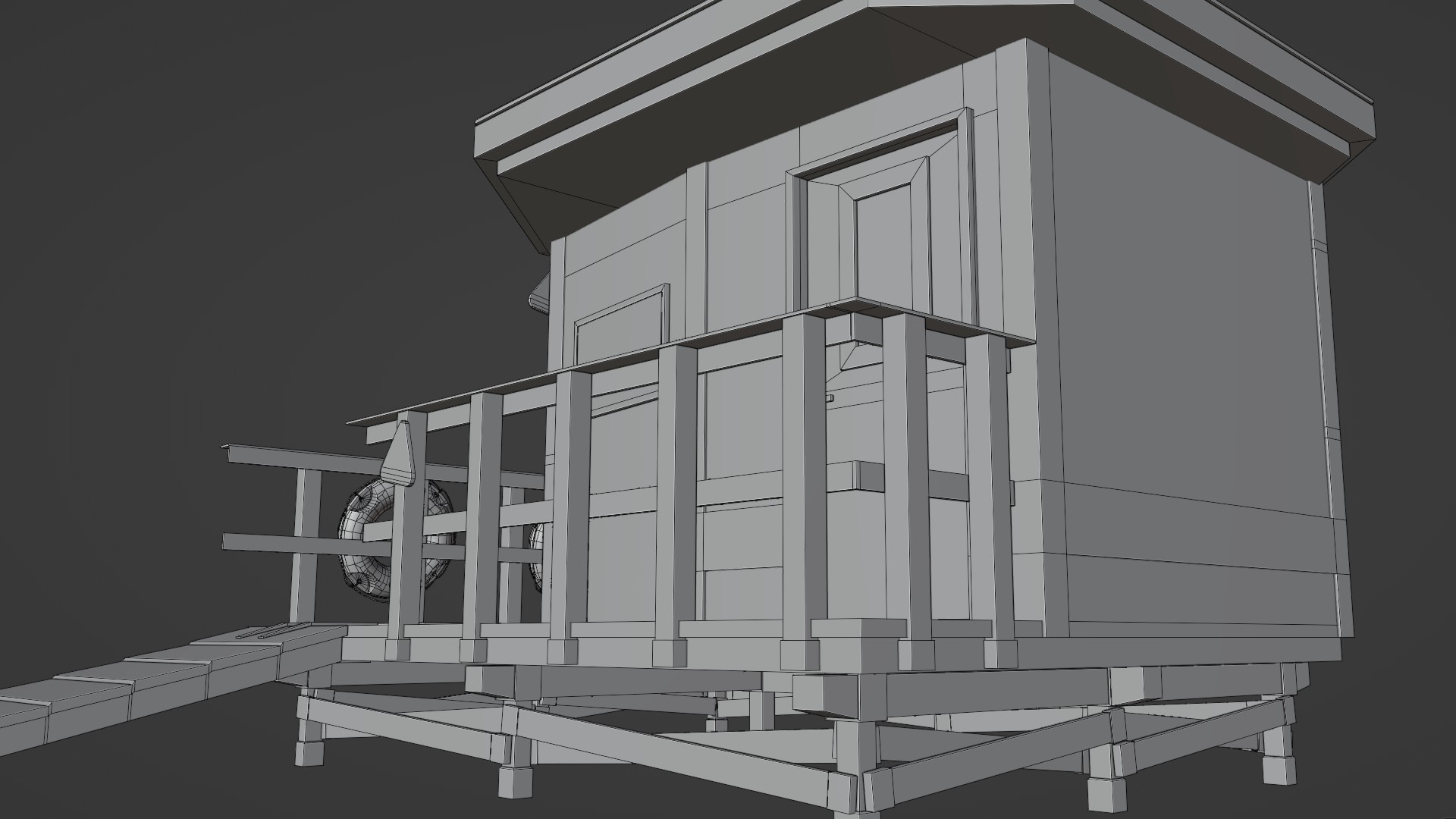 Lifestation post Lifeguard station Beach safety by Atlant3D | 3DOcean