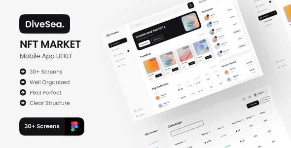 DiveSea - NFT Market Dashboard UI KIT by themominpro | ThemeForest