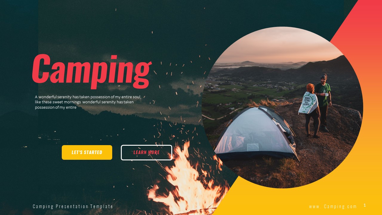 Camping Google Slides Templates, Presentation Templates | GraphicRiver