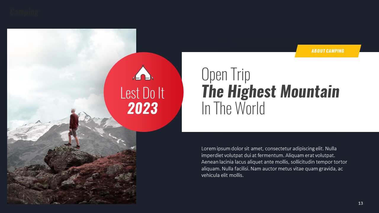 Camping Google Slides Templates, Presentation Templates | GraphicRiver