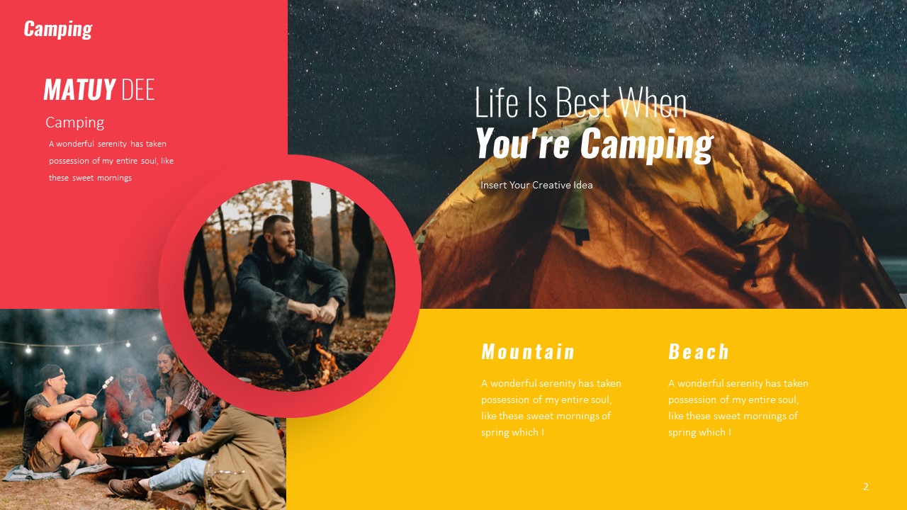 Camping Google Slides Templates, Presentation Templates | GraphicRiver