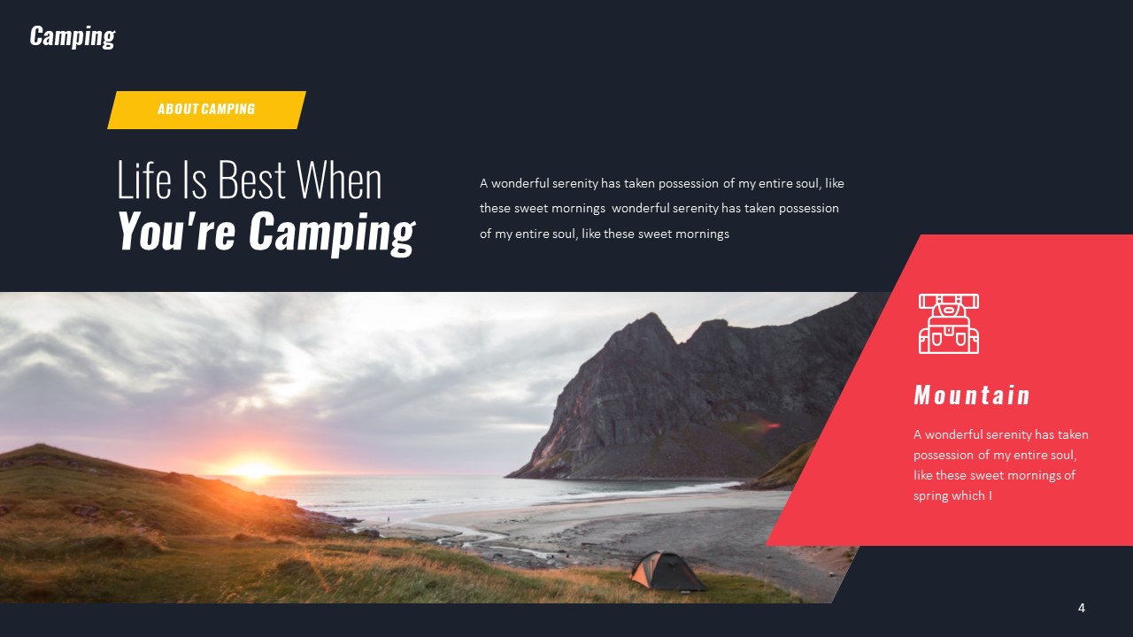 Camping Google Slides Templates, Presentation Templates | GraphicRiver