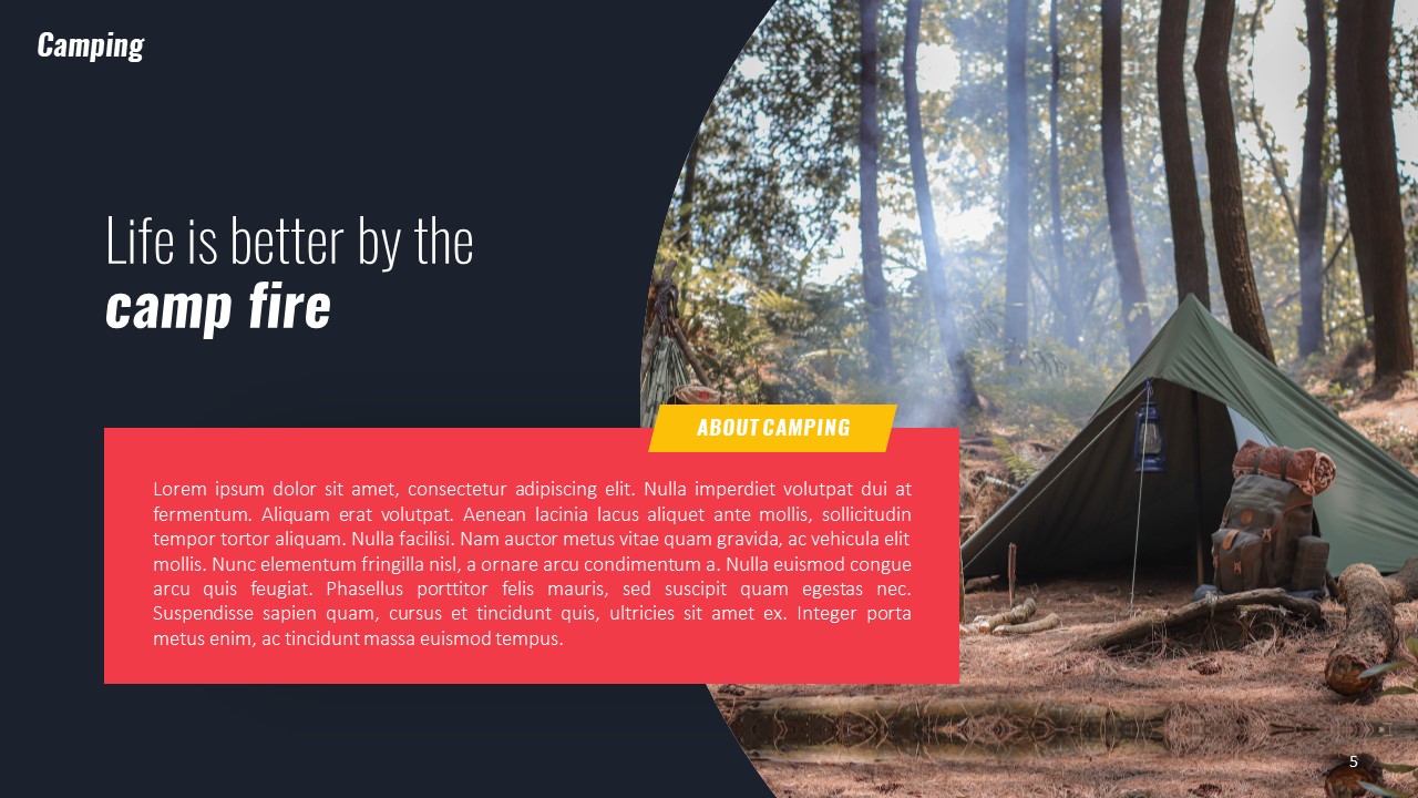 Camping Google Slides Templates, Presentation Templates | GraphicRiver