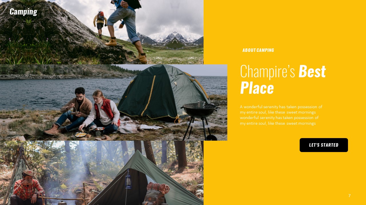 Camping Google Slides Templates, Presentation Templates | GraphicRiver