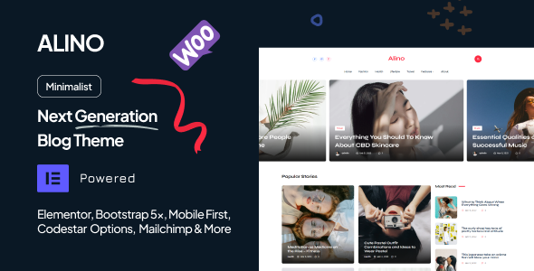 Alino - Personal Blog WordPress Theme by Elegant-Studio | ThemeForest
