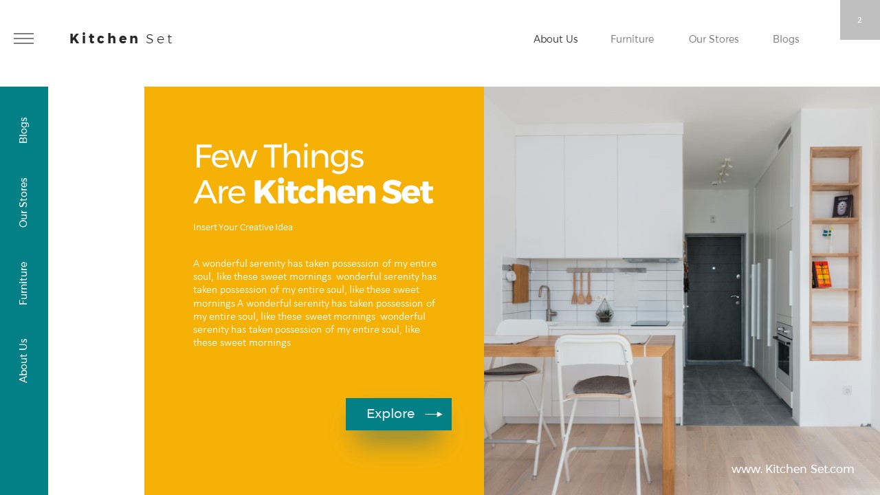 Kitchen Set Google Slides Templates, Presentation Templates | GraphicRiver