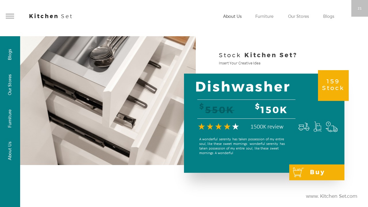 Kitchen Set Google Slides Templates, Presentation Templates | GraphicRiver