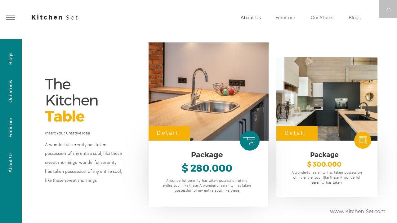 Kitchen Set Google Slides Templates, Presentation Templates | GraphicRiver