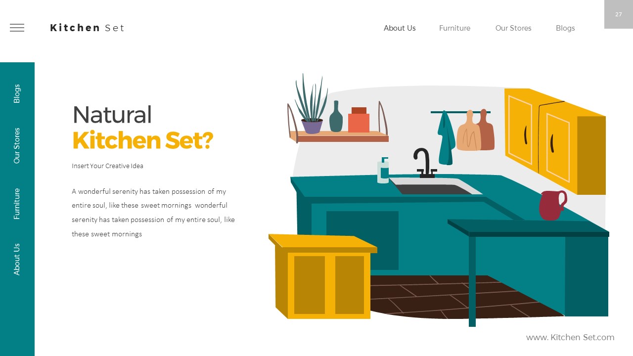 Kitchen Set Google Slides Templates, Presentation Templates | GraphicRiver
