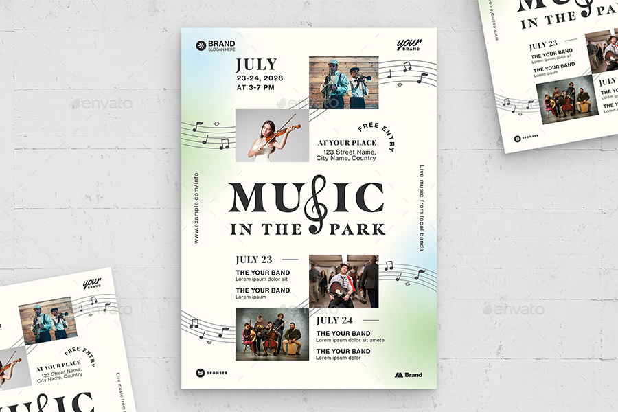 Music Event Flyer Template, Print Templates | GraphicRiver