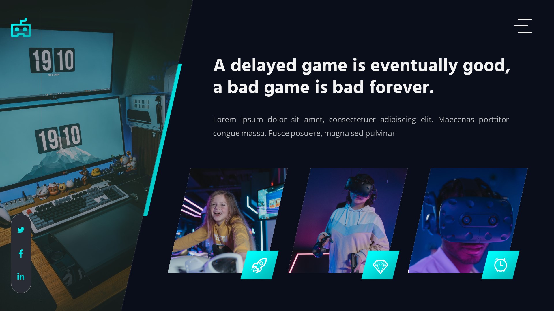 X-IERON - Esports Gaming Google Slides Template, Presentation Templates