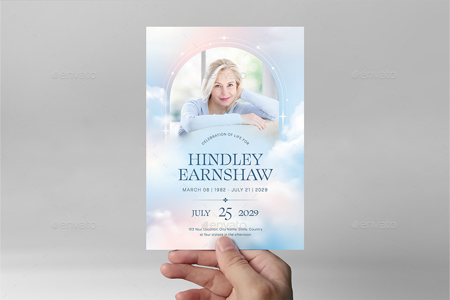 Funeral Program Template, Print Templates | GraphicRiver