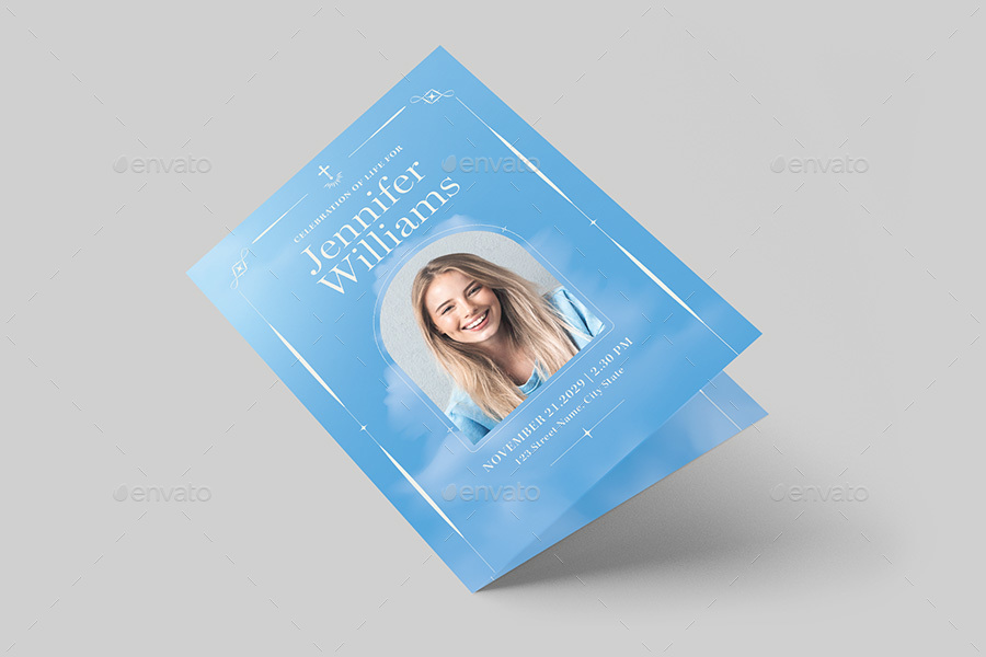 Funeral Program Template, Print Templates | GraphicRiver