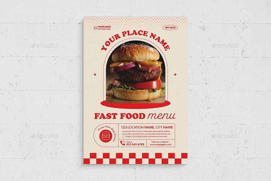 Fast Food Menu Template, Print Templates | GraphicRiver