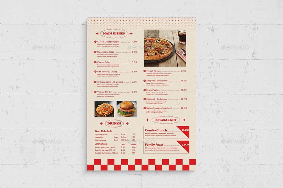 Fast Food Menu Template, Print Templates | GraphicRiver