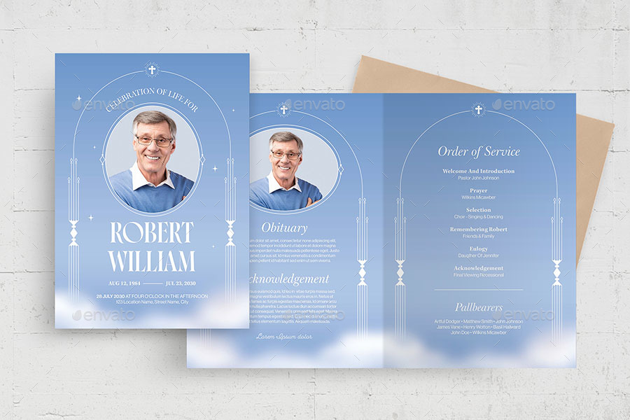 Funeral Brochure Template, Print Templates | GraphicRiver