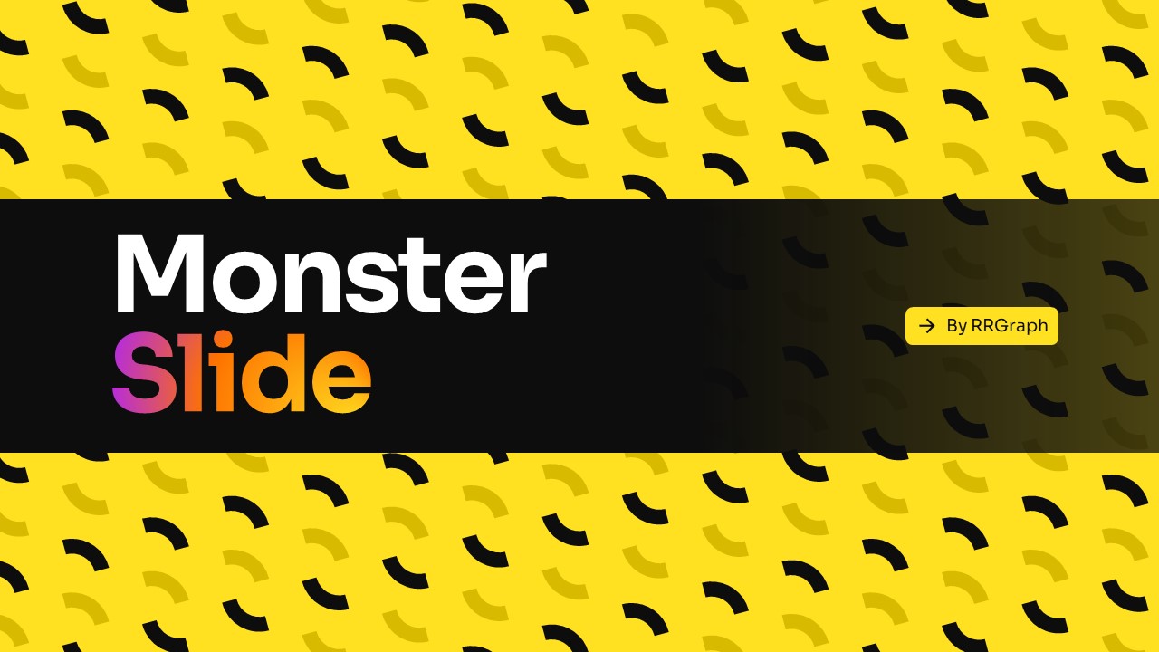 Monster Slides Premium PowerPoint Presentation Template by RRgraph