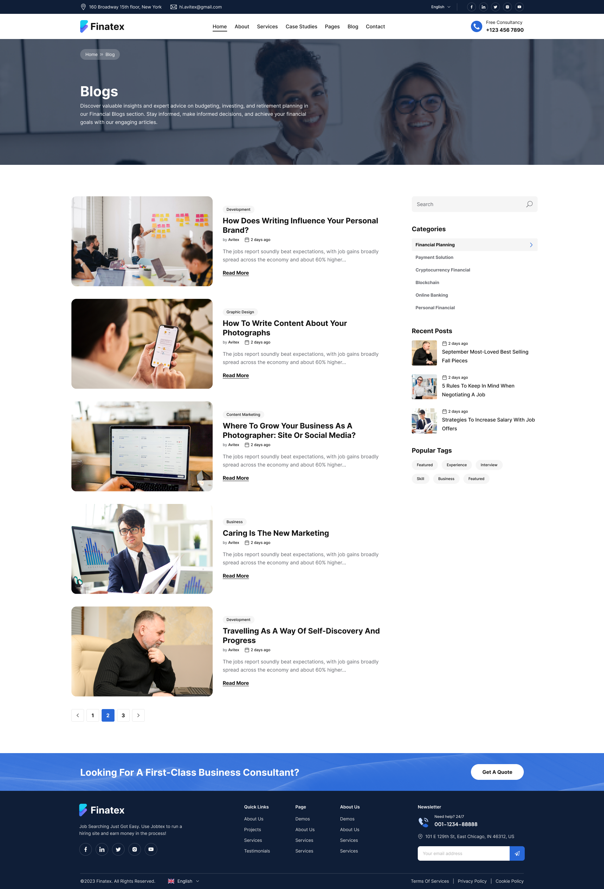 Finatex | Finance Consulting Template by Avitex | ThemeForest