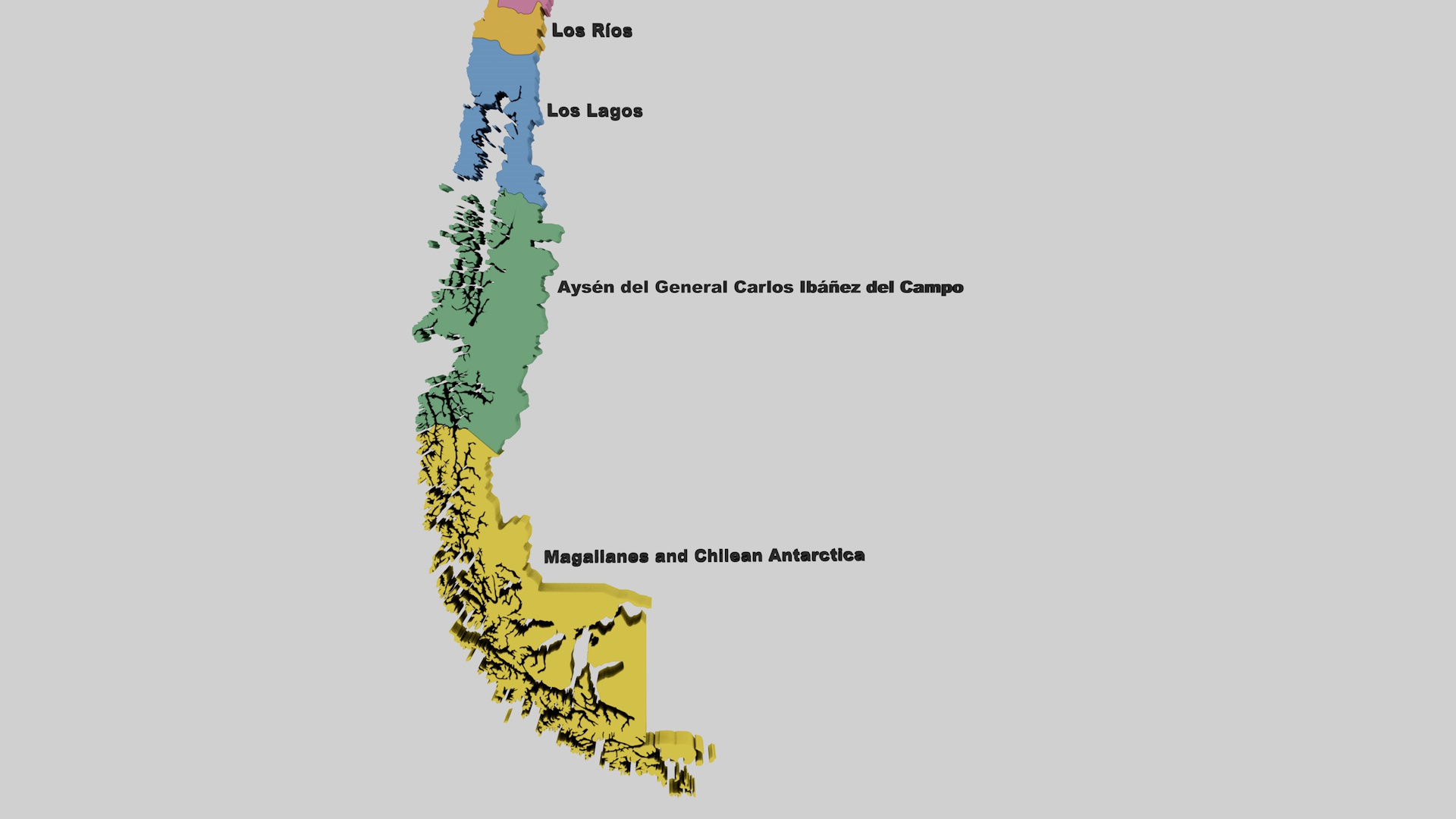 Chile State Map by Gergedan | 3DOcean