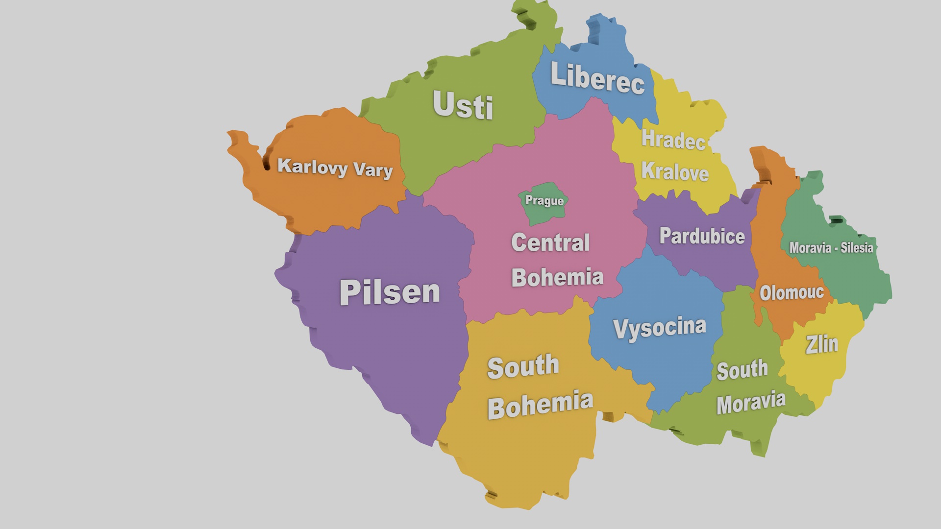 Czech Republic State Map by Gergedan | 3DOcean