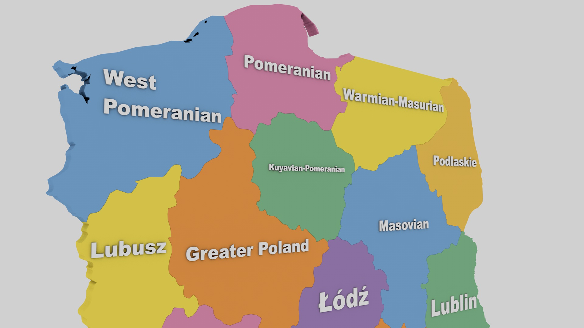 Poland State Map by Gergedan | 3DOcean