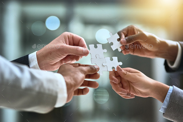 Teamwork, a sure solution to a business challenge Stock Photo by ...